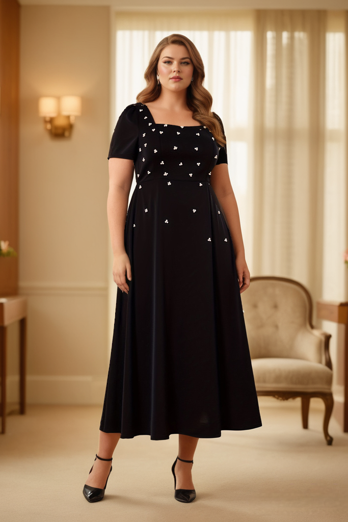 Lottie Plus Size Classy Cocktail Dress– Hello Curve