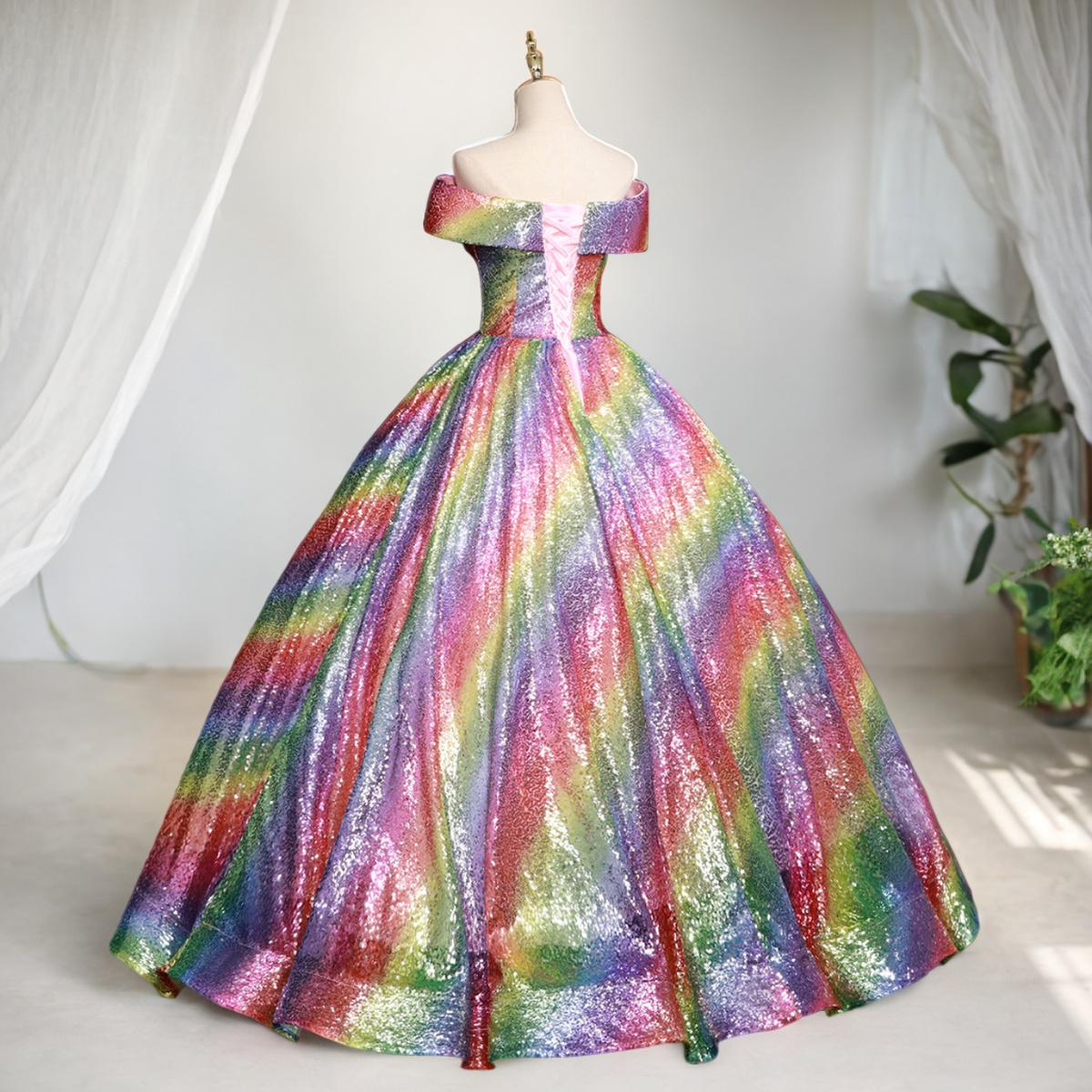 Cielo Plus Size Rainbow Gown– Hello Curve