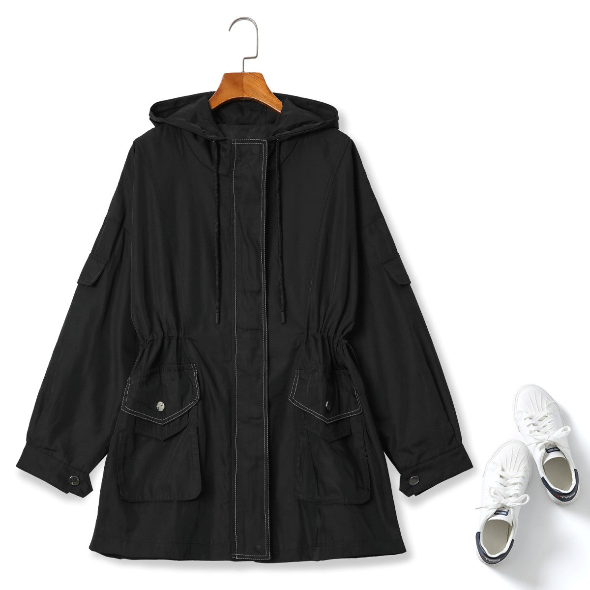 Plus Size Trench Utility Jacket Hello Curve