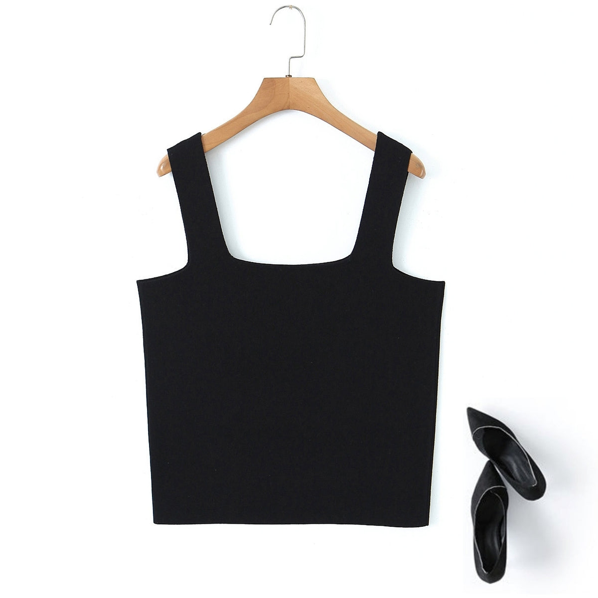 Plus Size Square Neck Crop Top Hello Curve