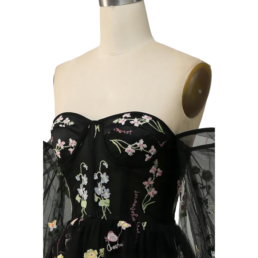 Sophiah Plus Size Corset with Sleeves Evening Dress– Hello Curve