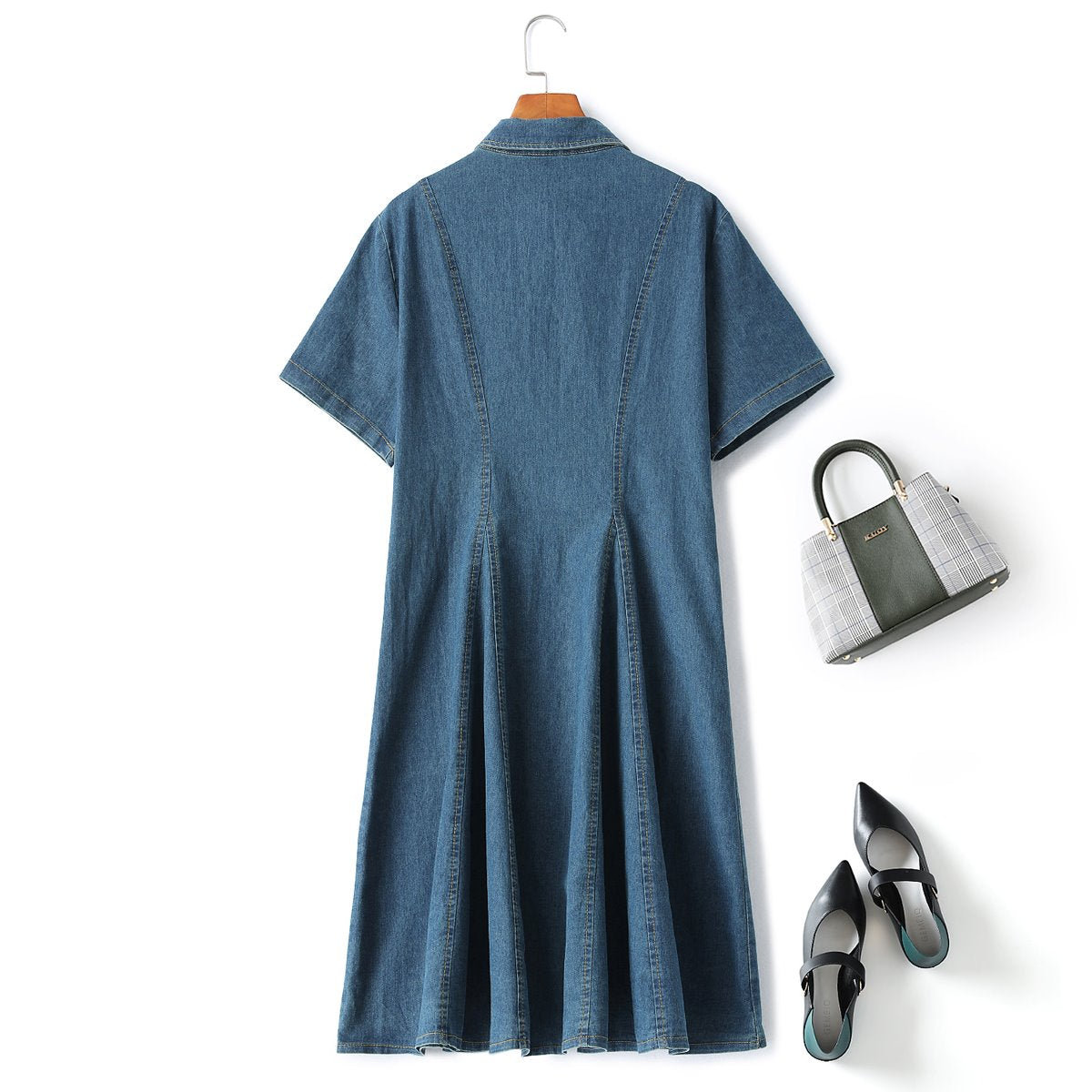Venus Plus Size Denim Shirt Dress– Hello Curve