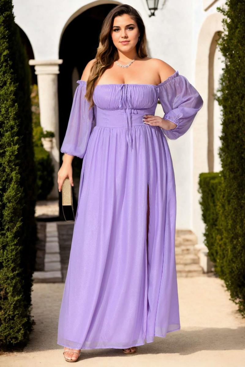 Lara Plus Size Fairy Off Shoulder Maxi Dress– Hello Curve