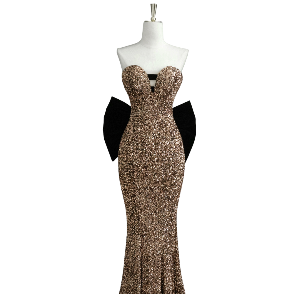 Plus Size Gold Sweetheart Mermaid Gown– Hello Curve