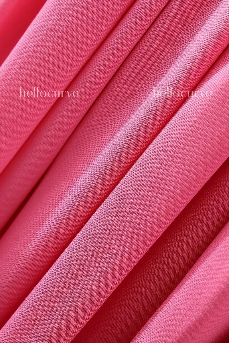 Ausha Plus Size Hot Pink Maxi Dress– Hello Curve