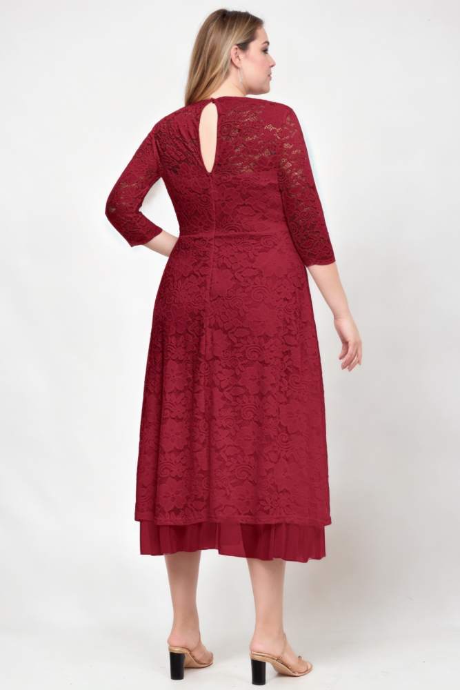 Eloise Plus Size Lace Cocktail Dress– Hello Curve