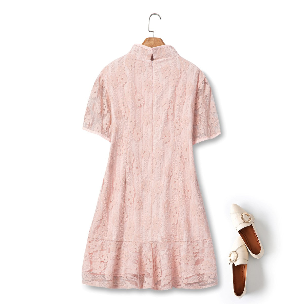 Amaya Plus Size Pink Lace Qipao– Hello Curve
