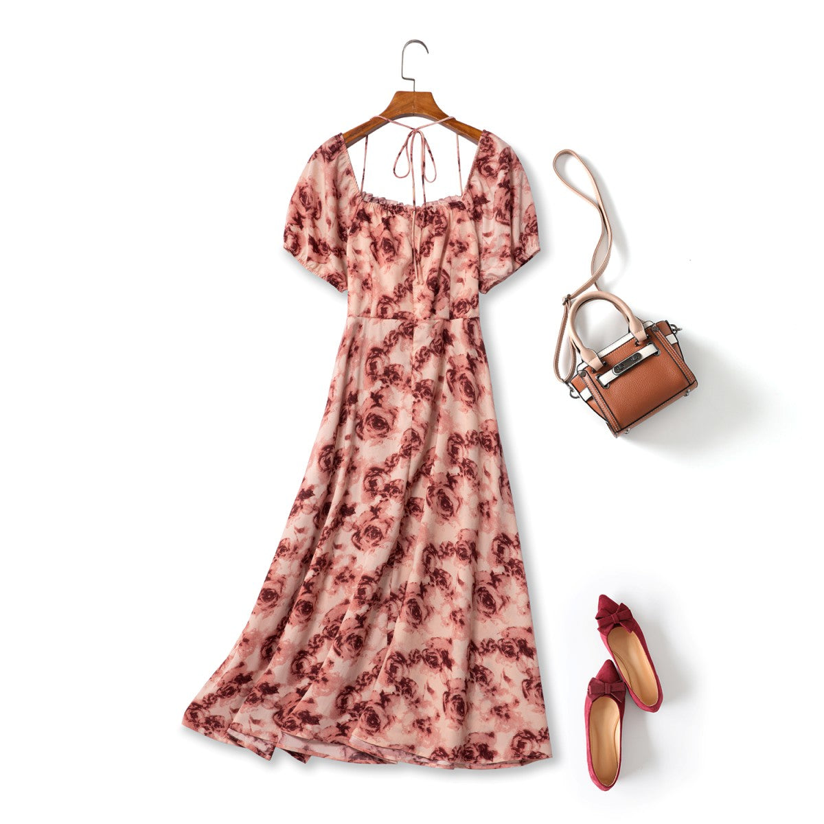 Alora Plus Size Red Floral Dress– Hello Curve