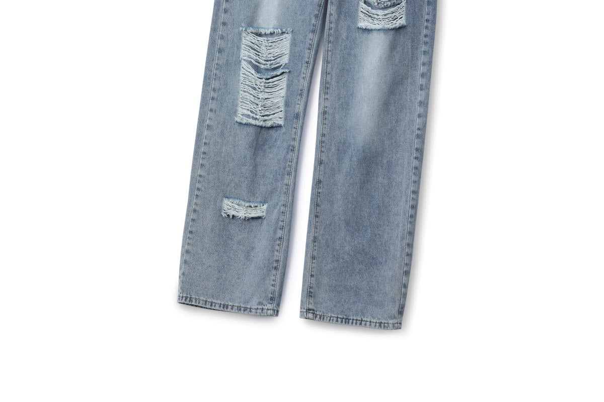 Plus Size Ripped Wide Leg Jeans– Hello Curve