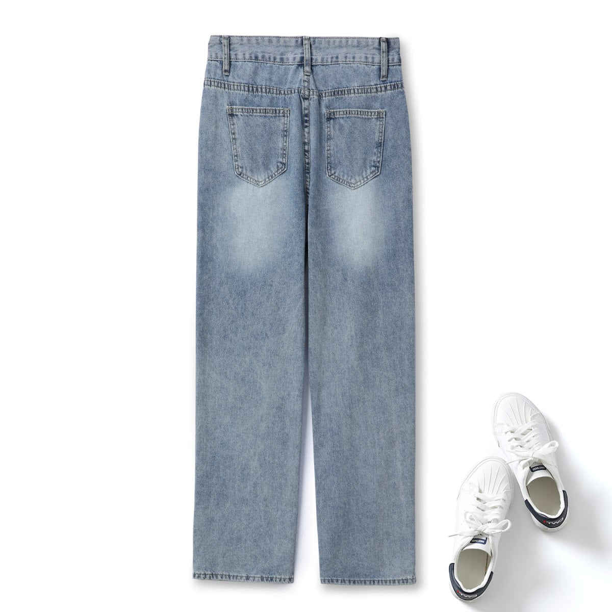 Plus Size Ripped Wide Leg Jeans Hello Curve