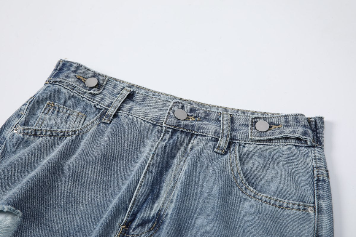 Plus Size Ripped Wide Leg Jeans– Hello Curve