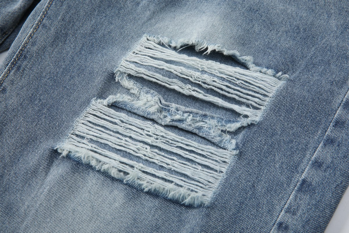 Plus Size Ripped Wide Leg Jeans– Hello Curve