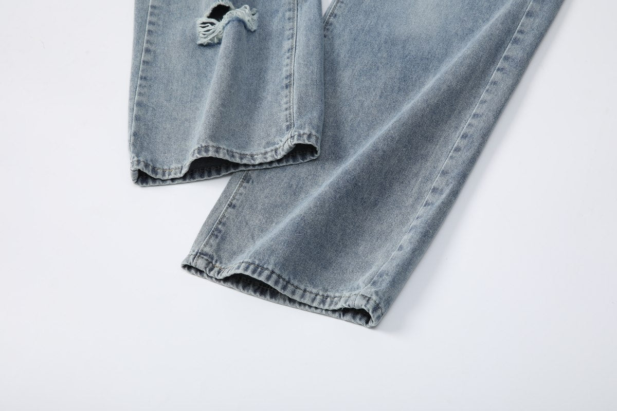 Plus Size Ripped Wide Leg Jeans– Hello Curve