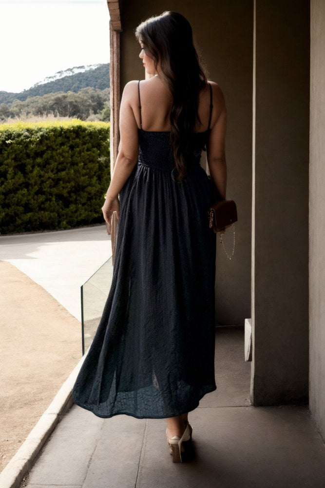 Kenia Plus Size Black Sexy Maxi Dress Hello Curve
