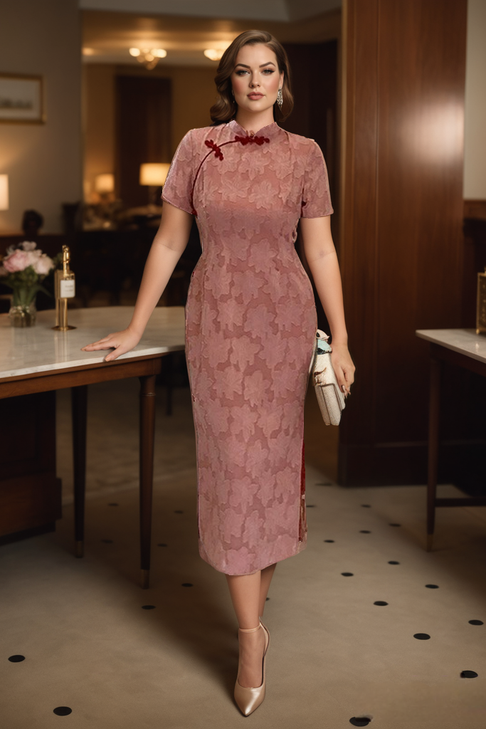 Esa Plus Size Vintage Cheongsam Dress– Hello Curve