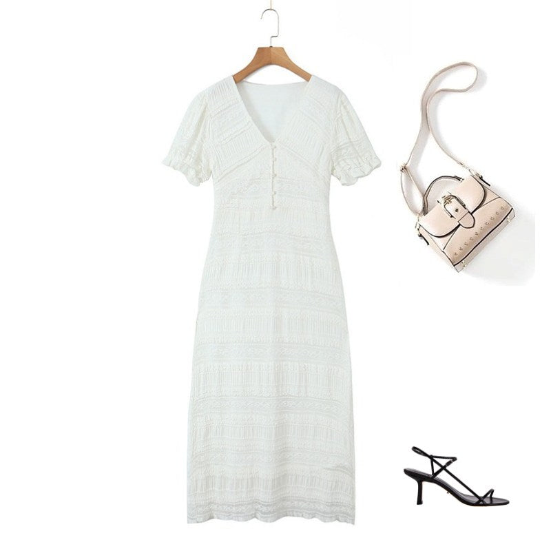 Plus Size White Lace Dress– Hello Curve