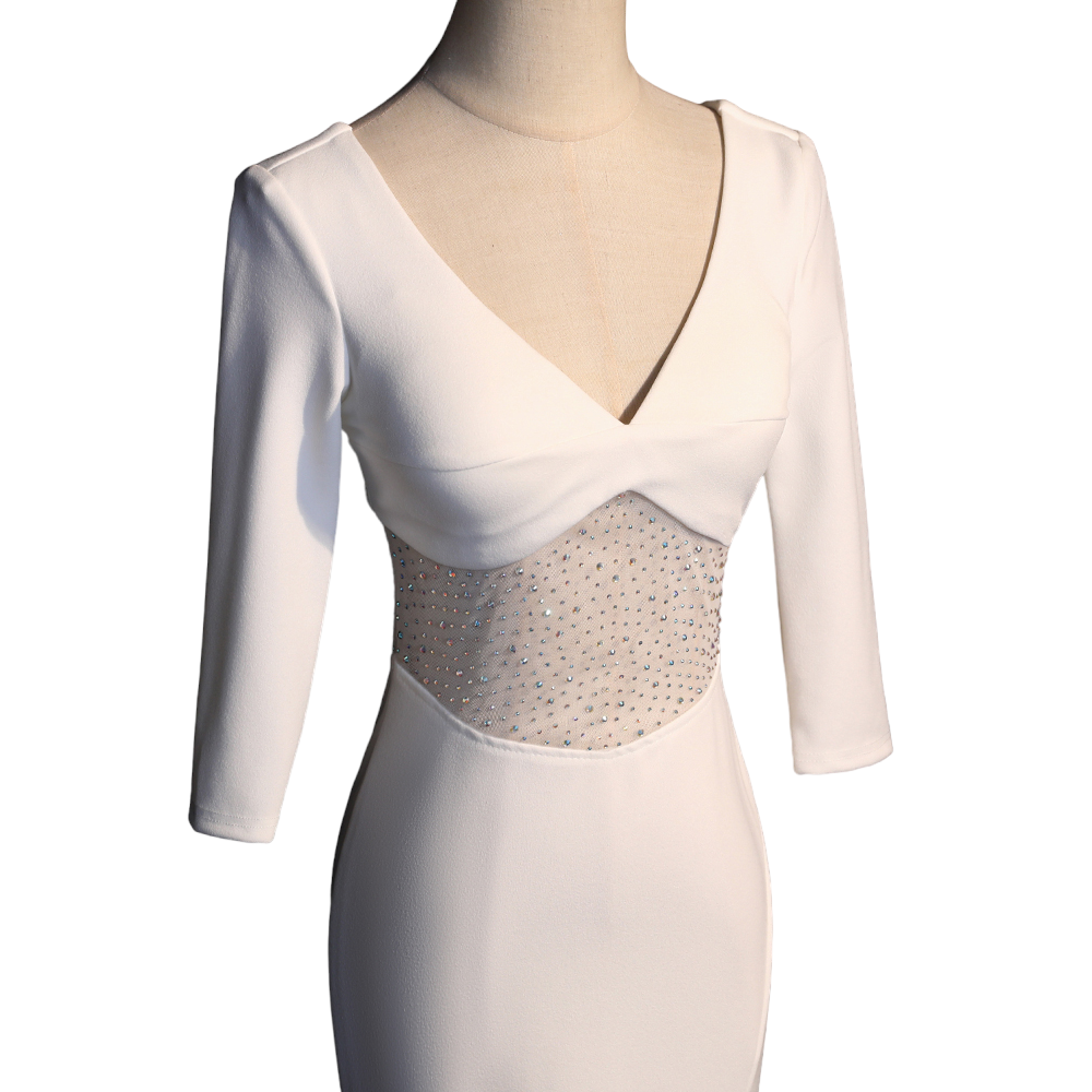 Plus Size White Sexy Evening Dress– Hello Curve