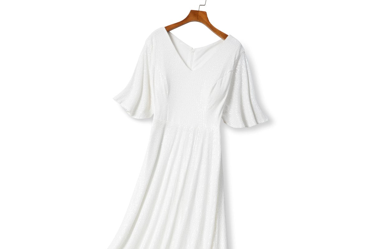 Plus Size White Short Sleeve Maxi Dress Hello Curve