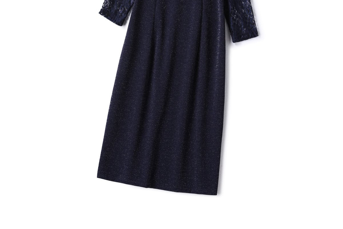 Aluma Plus Size Blue Lace Cocktail Dress– Hello Curve