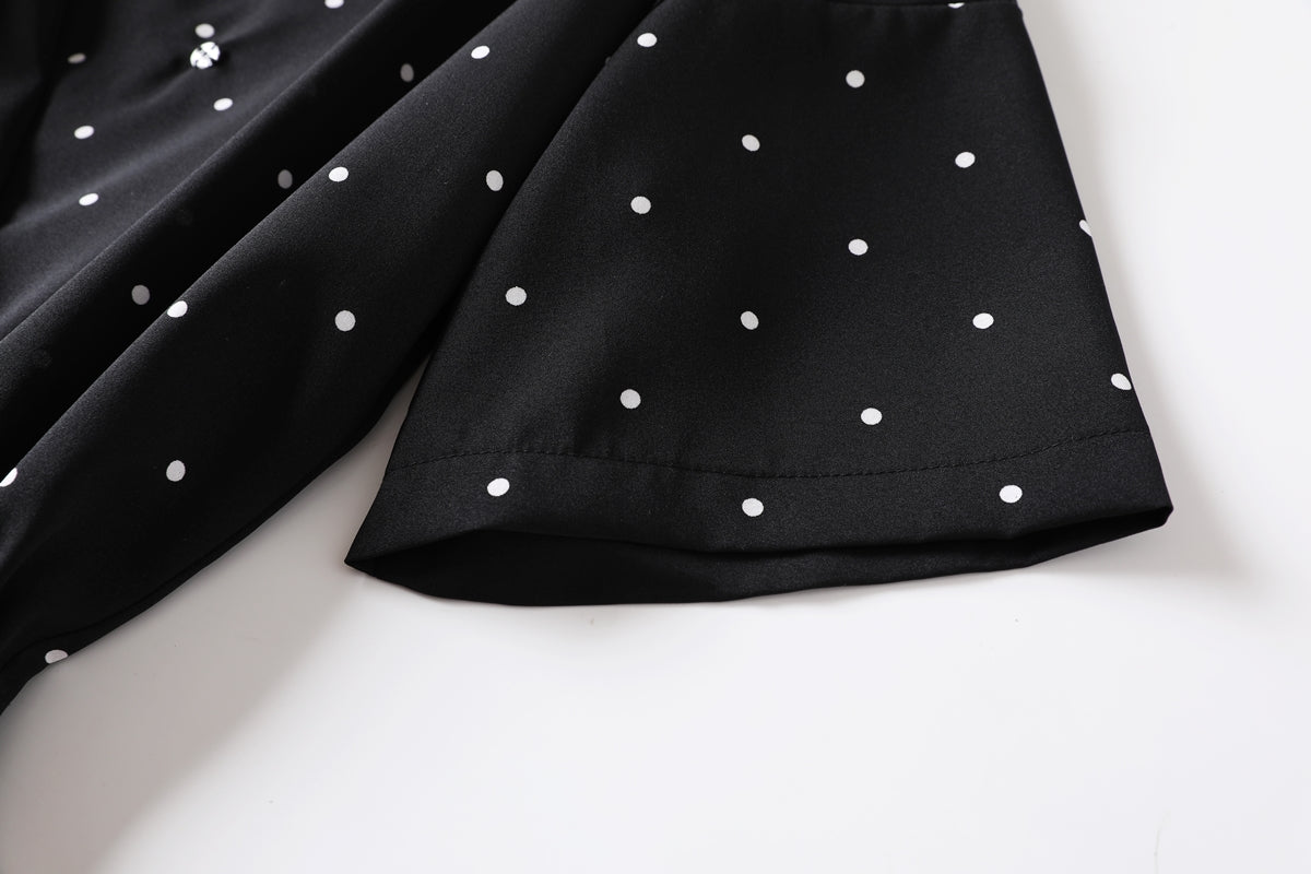 Celine Plus Size Black Polka Dots Jumpsuit– Hello Curve