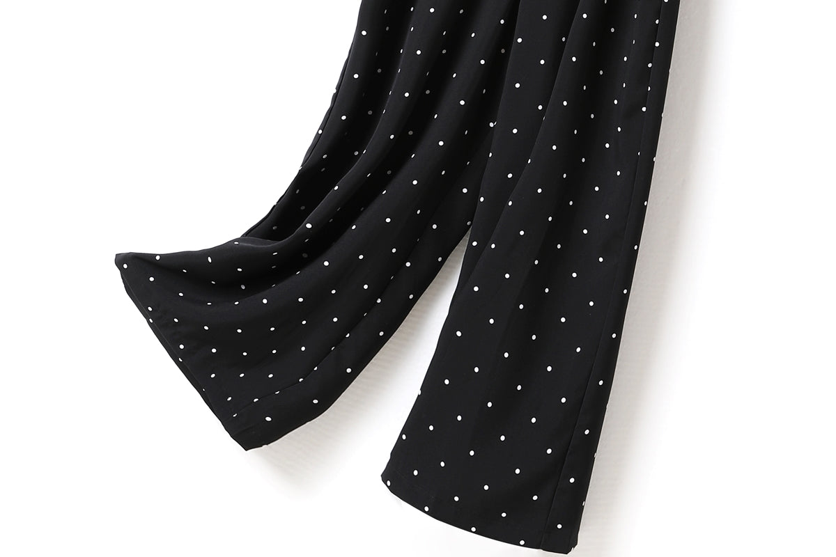 Celine Plus Size Black Polka Dots Jumpsuit– Hello Curve