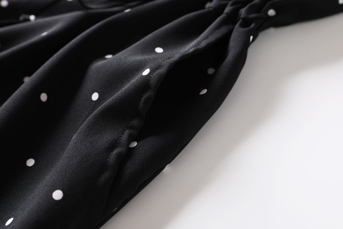 Celine Plus Size Black Polka Dots Jumpsuit– Hello Curve