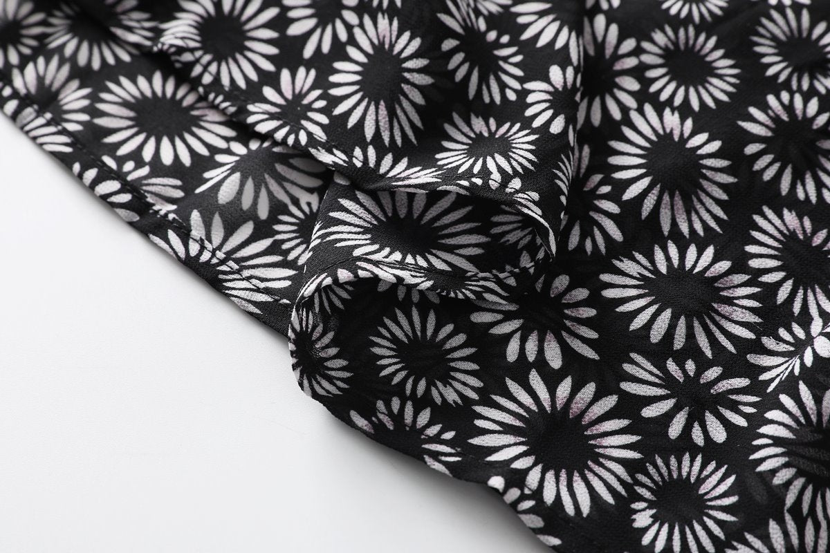 Elsie Plus Size Black Floral Midi Dress– Hello Curve