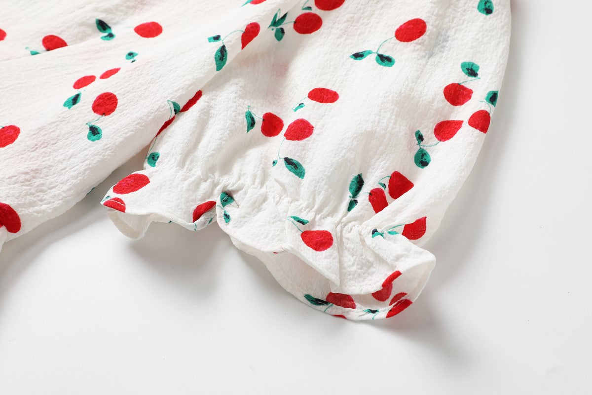 Kayla Plus Size Cherry Square Neck Blouse– Hello Curve