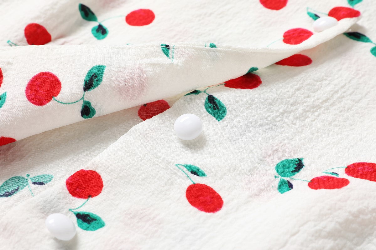 Kayla Plus Size Cherry Square Neck Blouse– Hello Curve