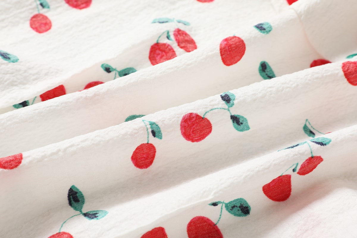 Kayla Plus Size Cherry Square Neck Blouse– Hello Curve