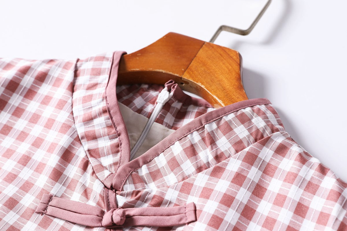 Plus Size Gingham Cheongsam– Hello Curve