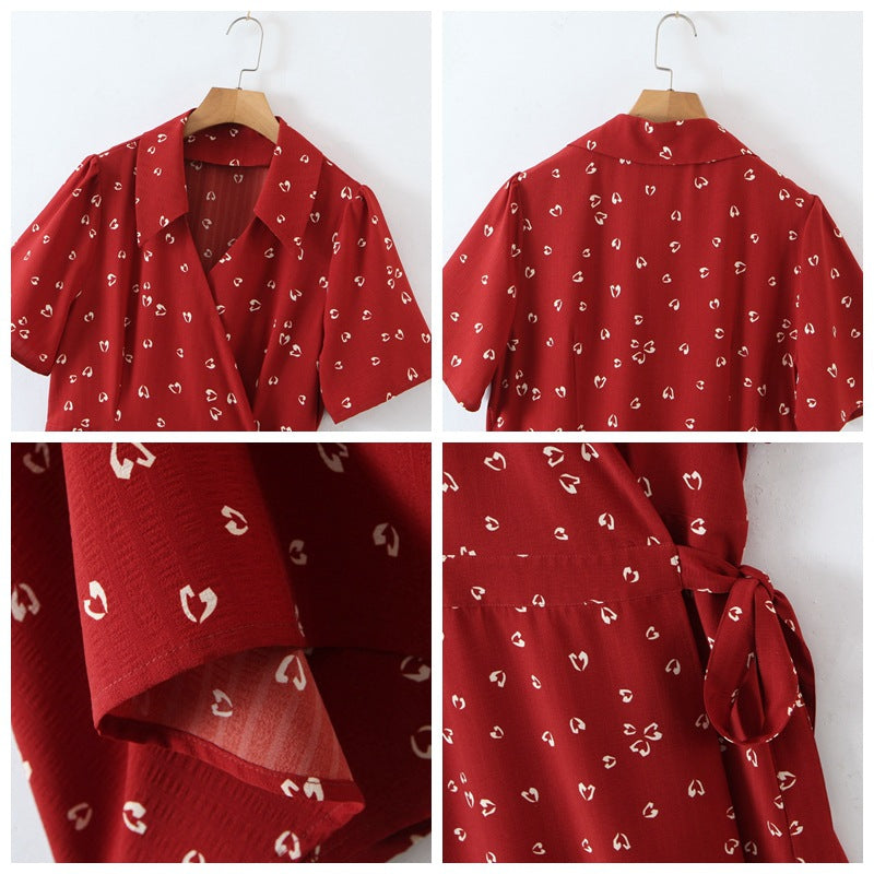 Plus Size Hearts Wrap Shirt Dress– Hello Curve