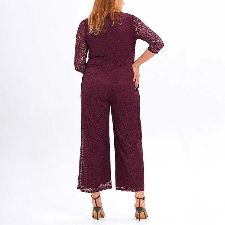 Azalea Plus Size Lace Jumpsuit Hello Curve