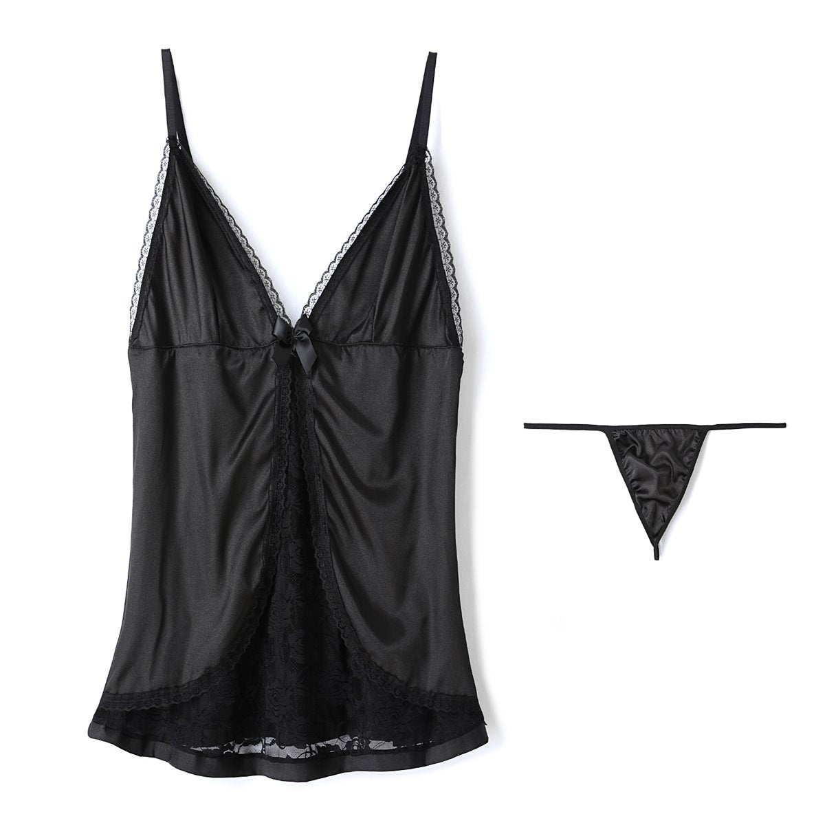 Soraya Plus Size Sexy Lingerie Babydoll Chemise Slip Dress with Matchi ...