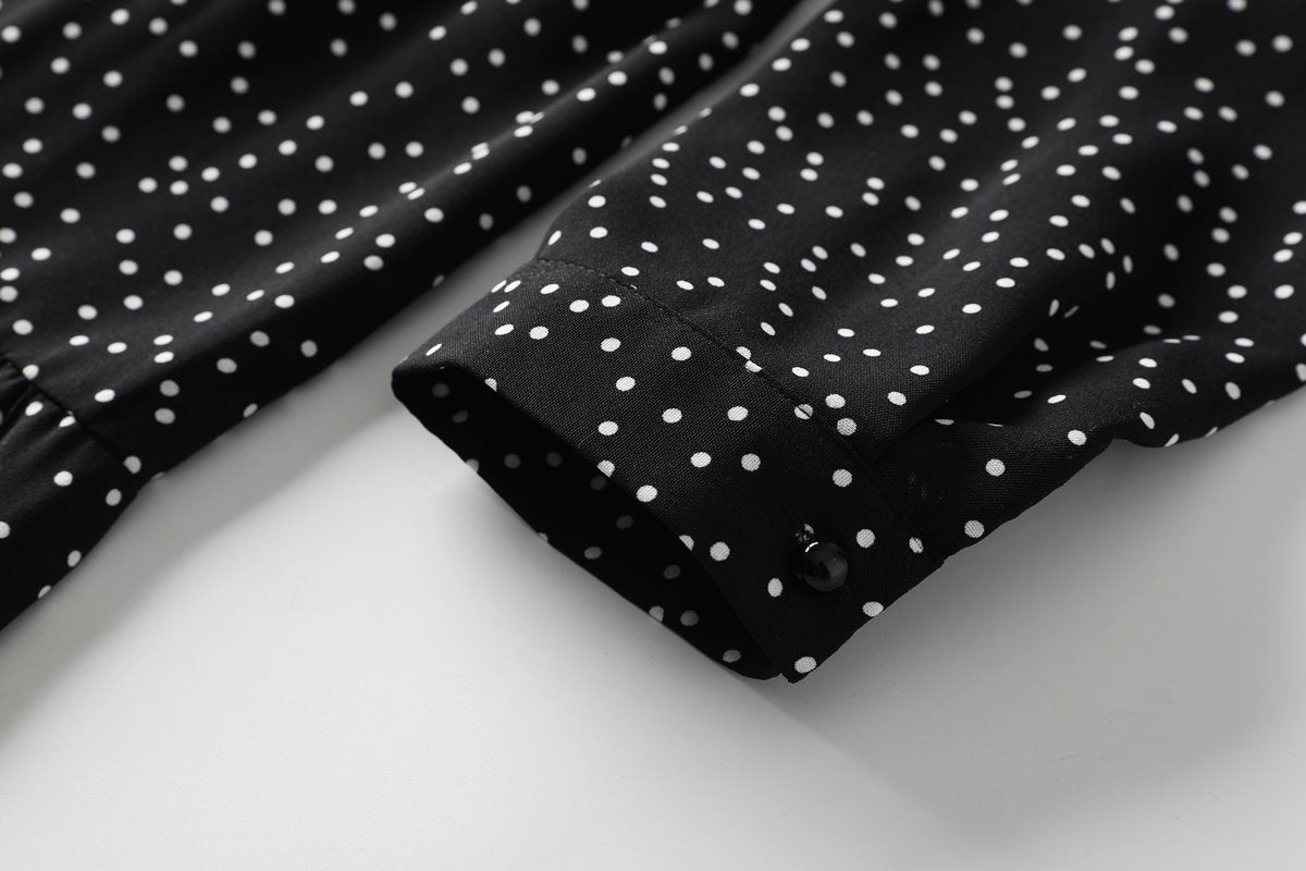 Cynthia Plus Size Polka Dots Wrap Midi Dress– Hello Curve