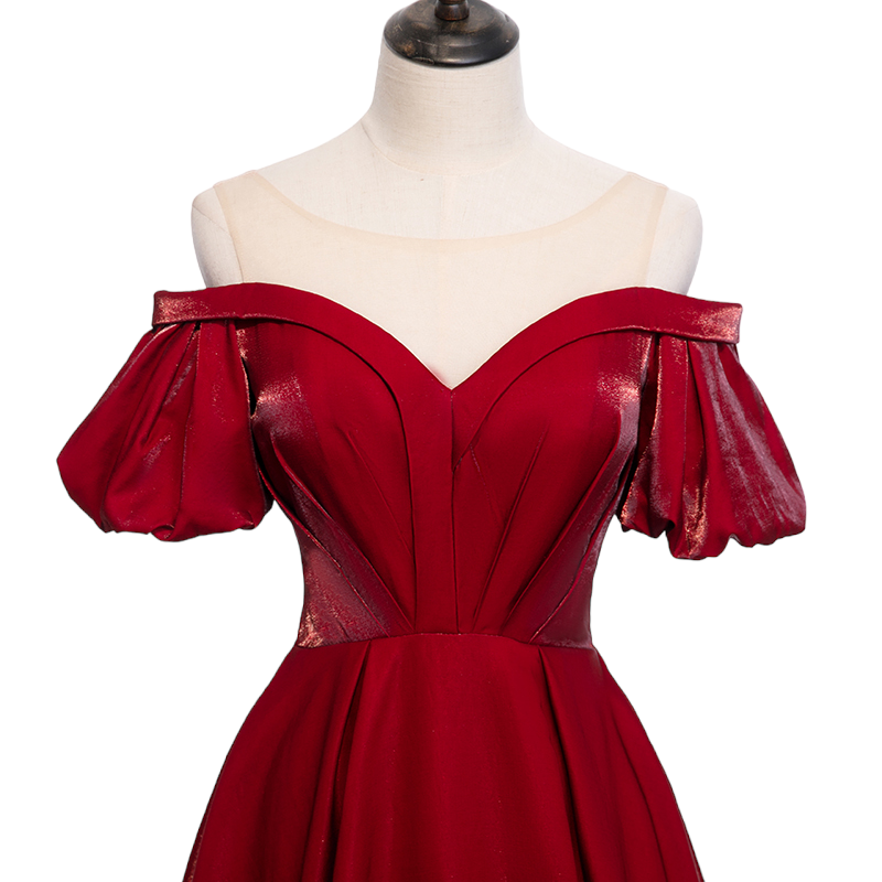 Plus Size Red Off Shoulder Evening Dress– Hello Curve