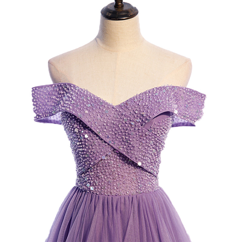 Plus Size Tulle Off Shoulder Gown– Hello Curve