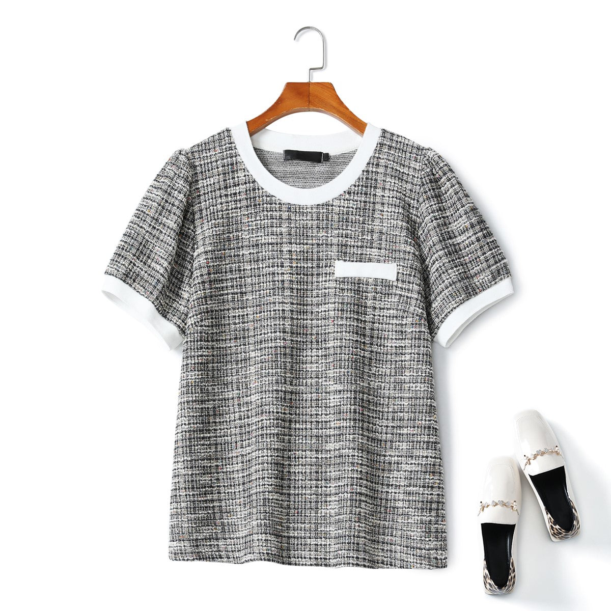 Paige Plus Size Tweed Blouse– Hello Curve