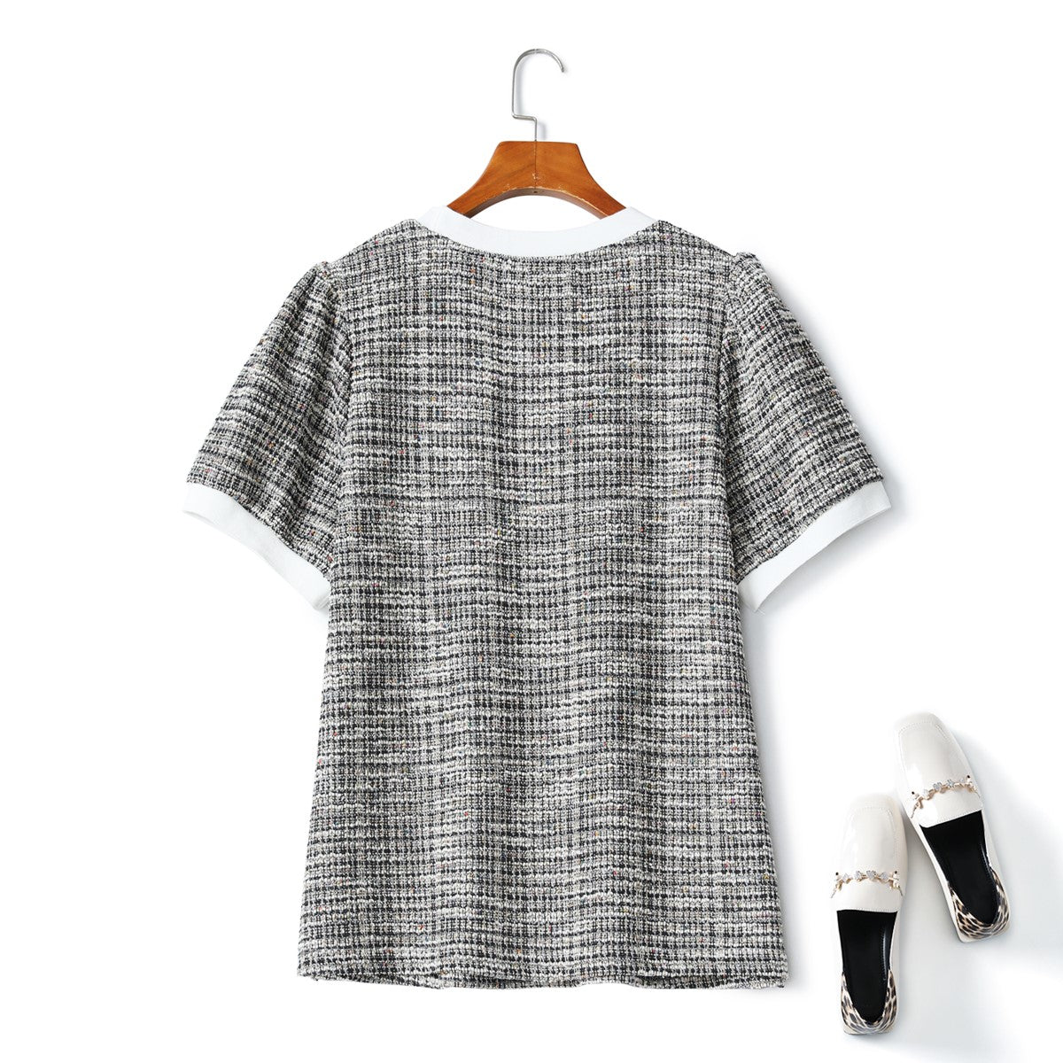 Paige Plus Size Tweed Blouse– Hello Curve